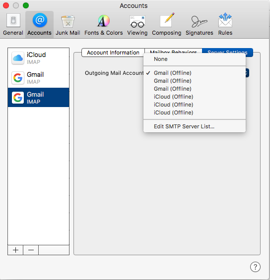 Mail - can't send emails? | MacRumors Forums